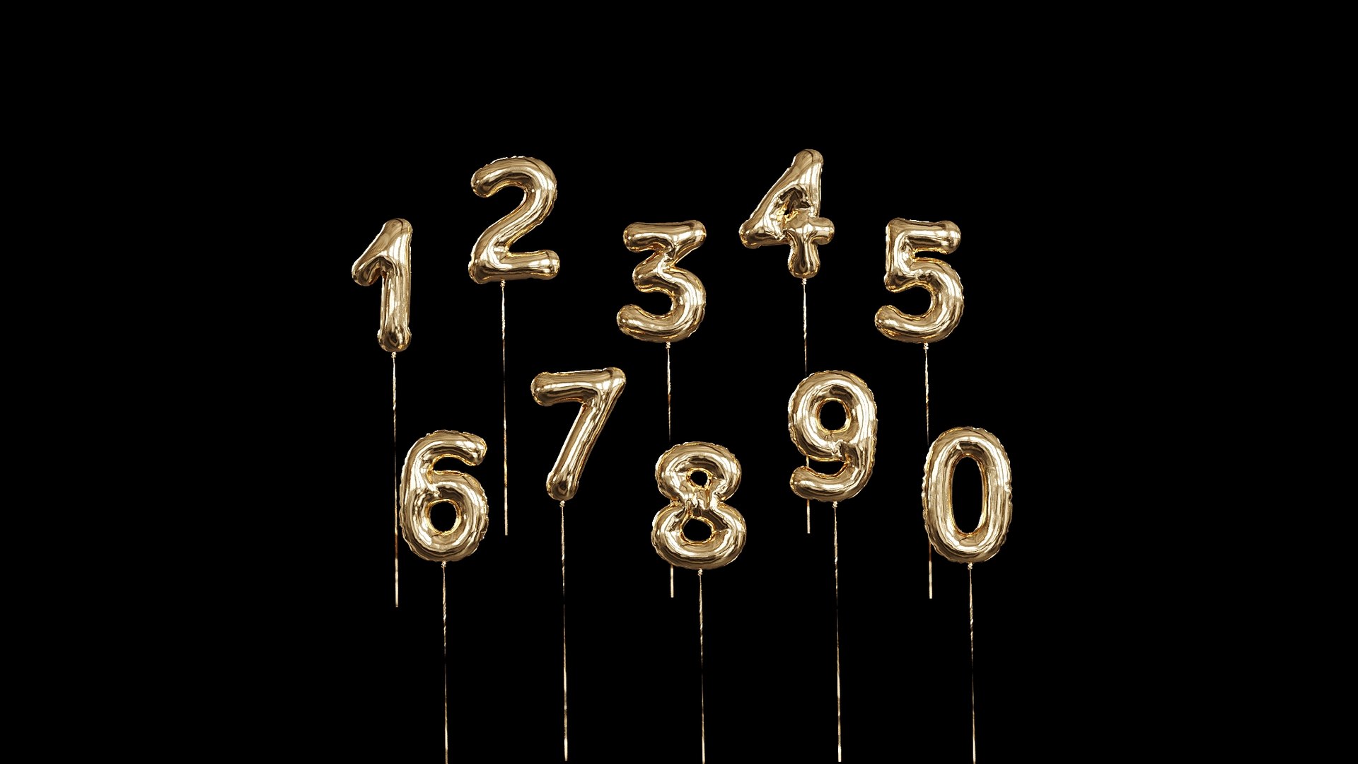 3D Balloon Numbers - TurboSquid 1825552