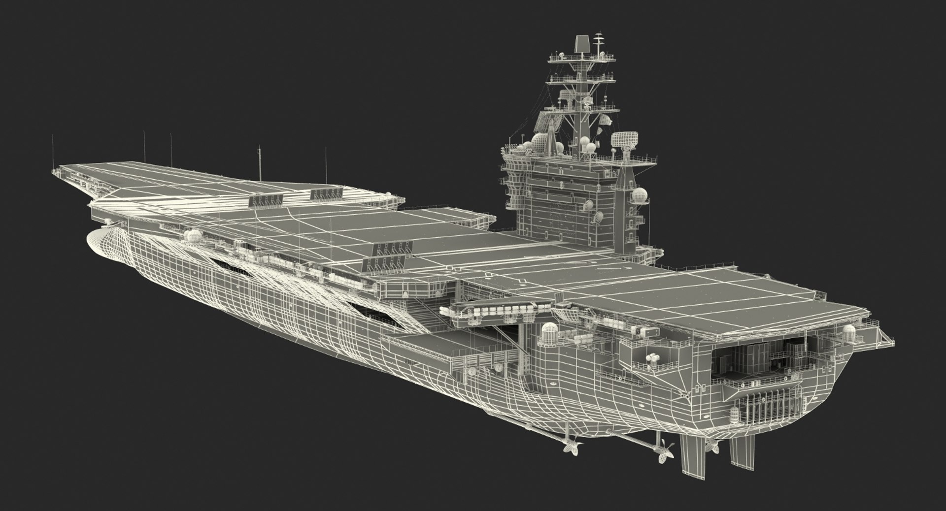 3d model uss dwight d eisenhower