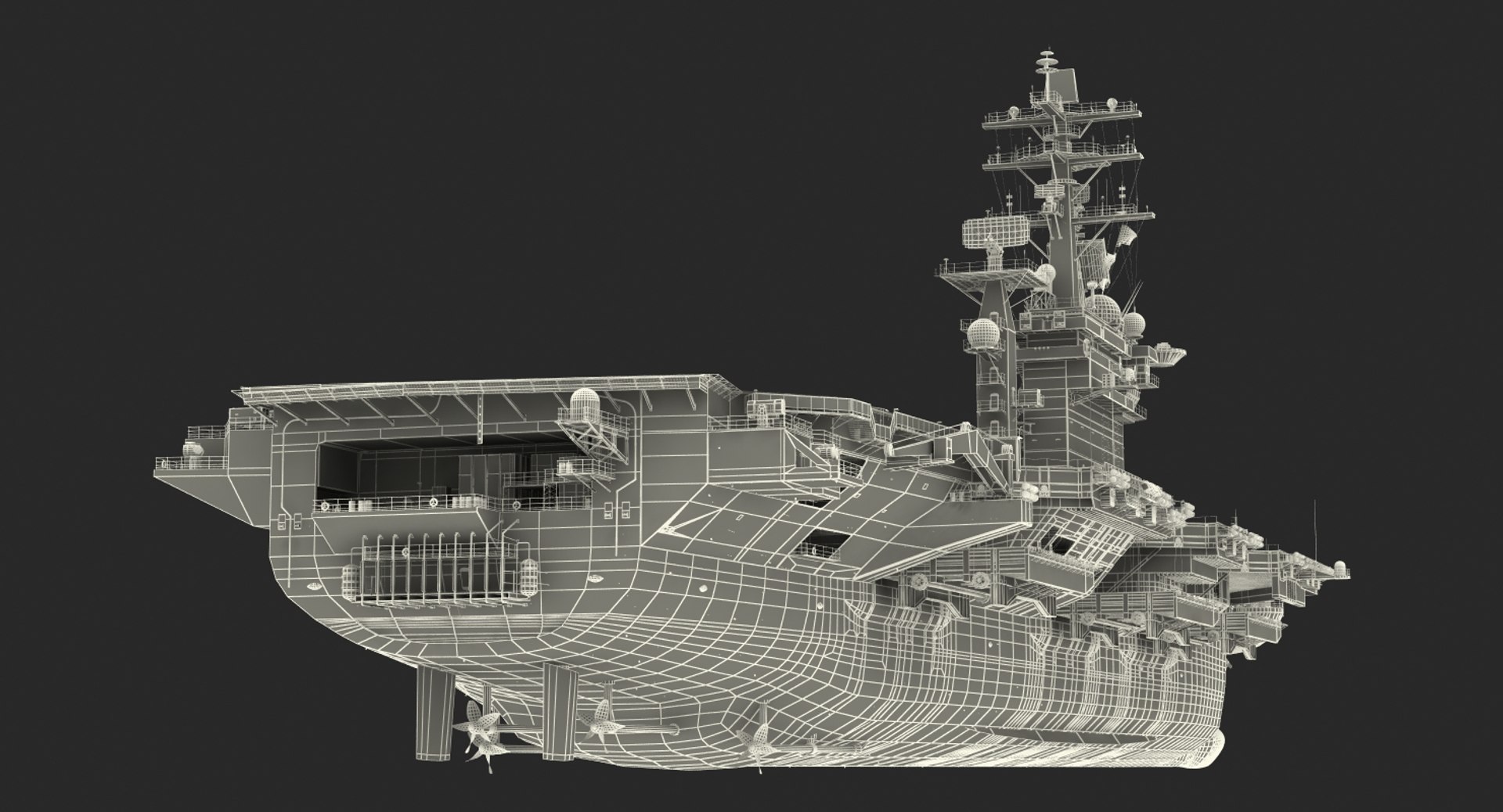 3d model uss dwight d eisenhower