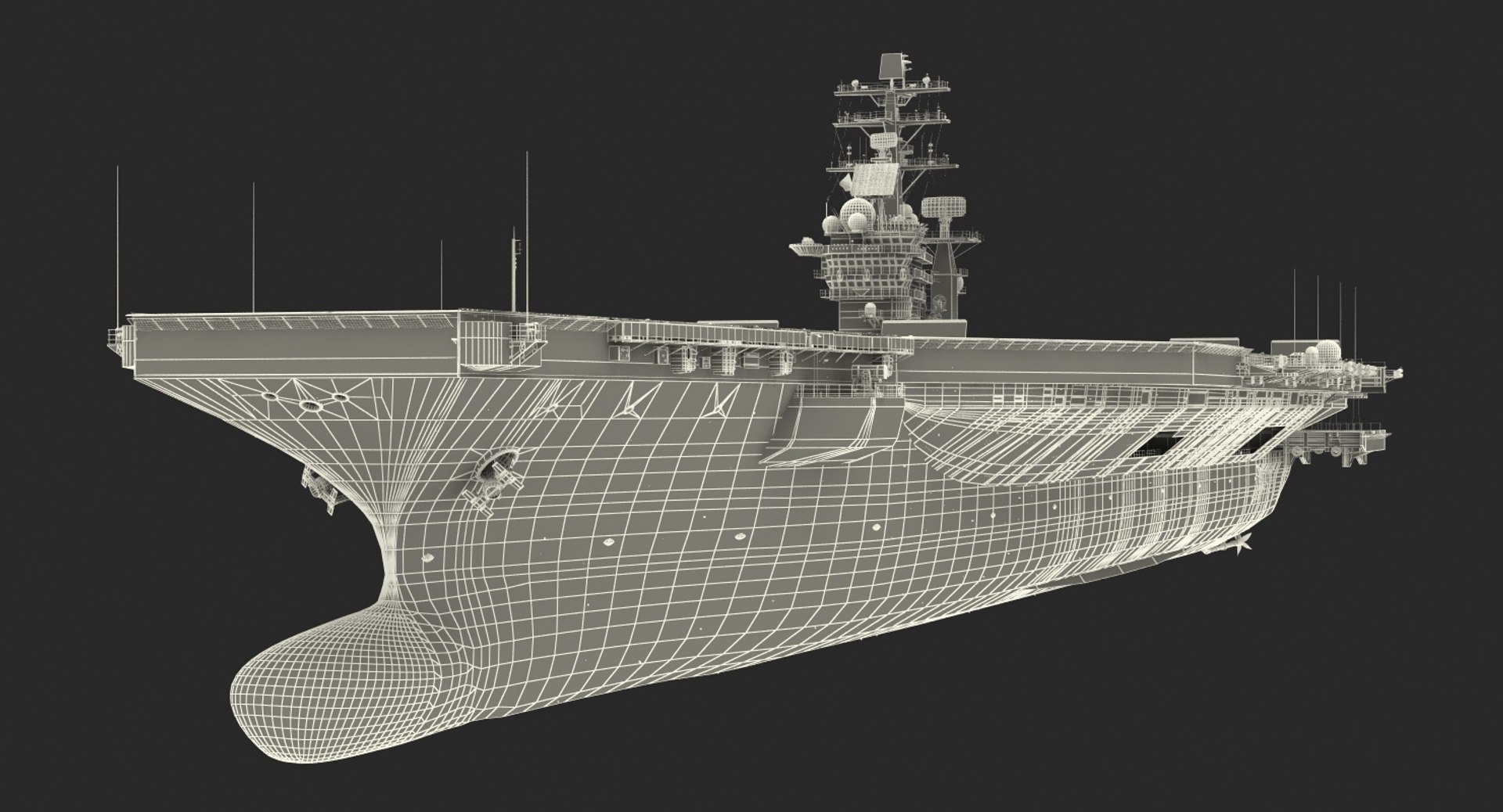3d model uss dwight d eisenhower