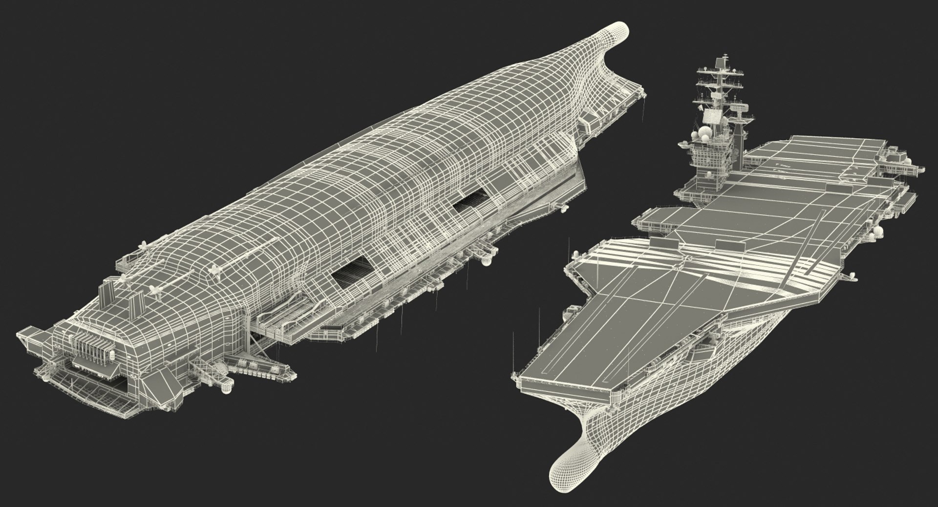 3d model uss dwight d eisenhower