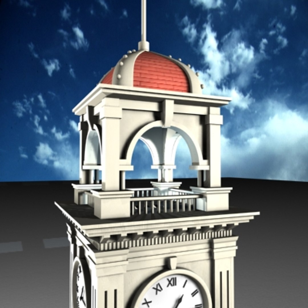 Clock Tower 3d Model
