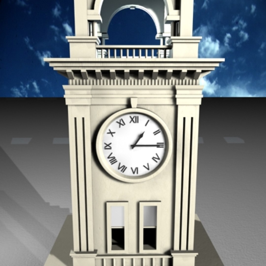 Clock Tower 3d Model