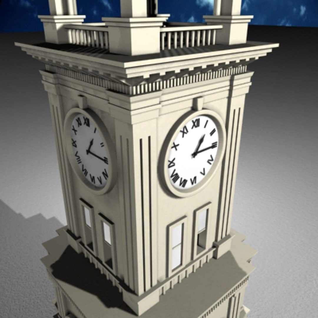 Clock Tower 3d Model
