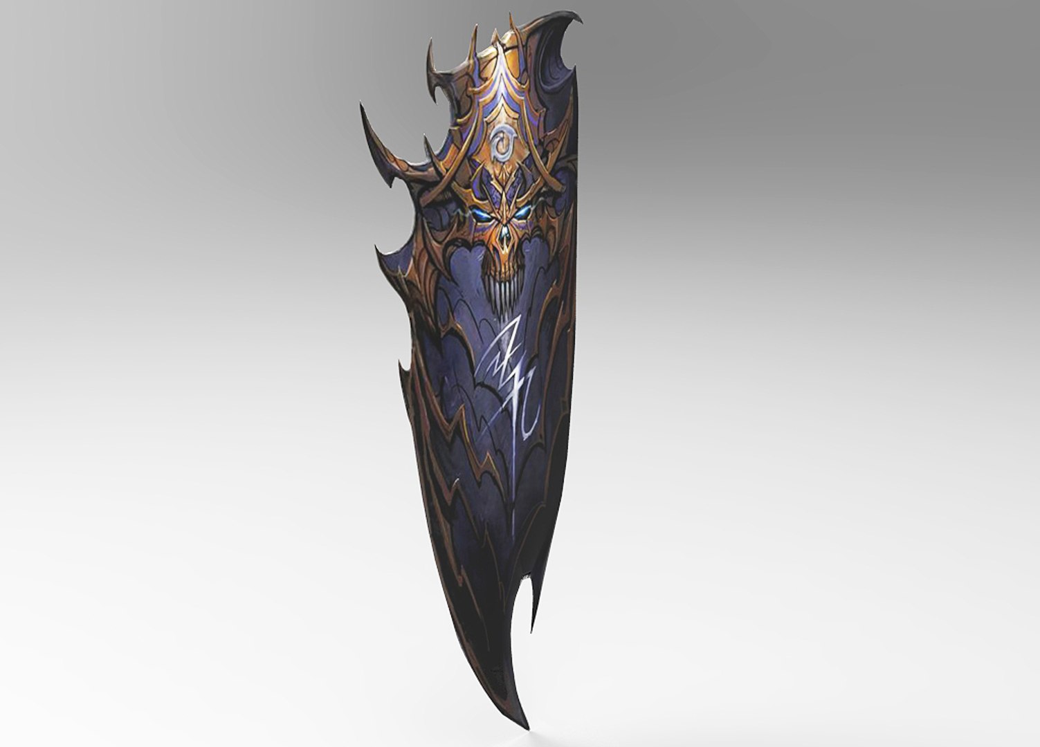 Dragon Shield Blue 3d Model