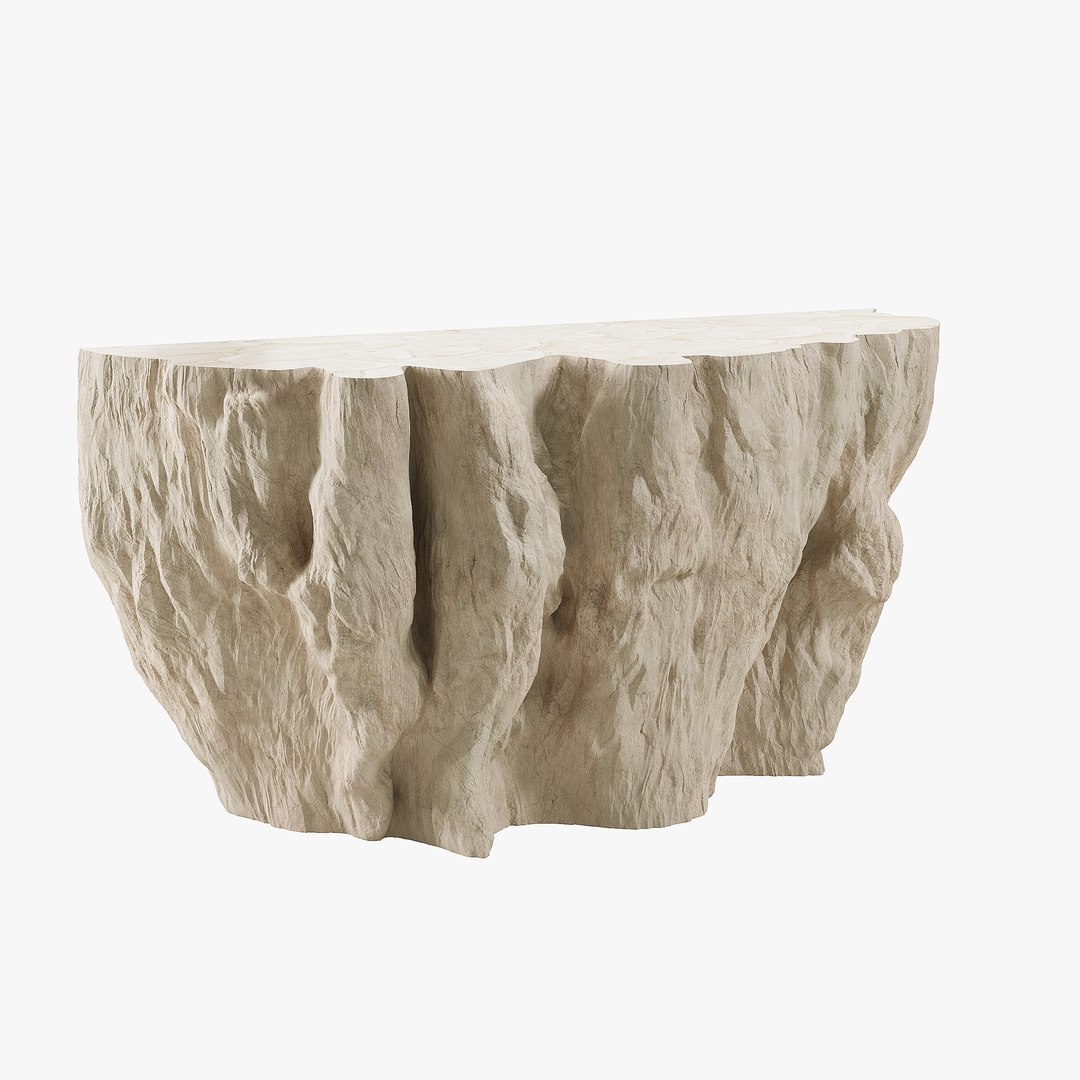 3D Palecek Camilla Fossilized Clam Console - TurboSquid 2303009
