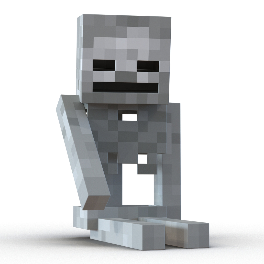 modelo 3d Esqueleto de minecraft - TurboSquid 1017803