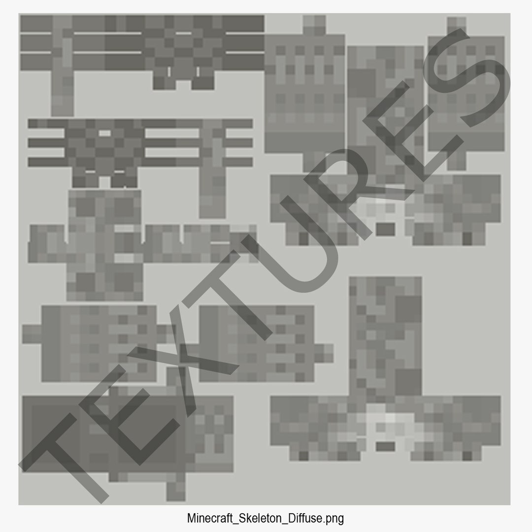 3d model minecraft skeleton