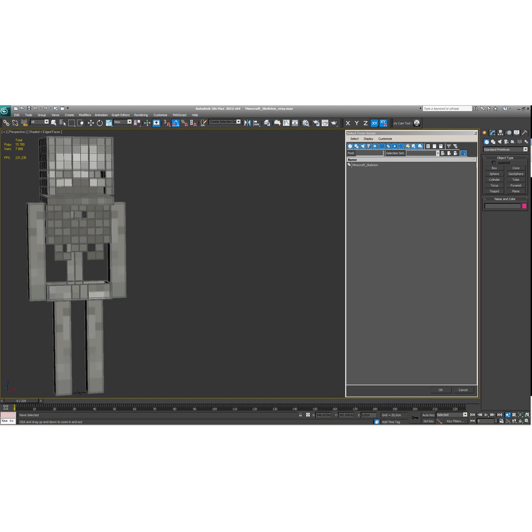 3d model minecraft skeleton