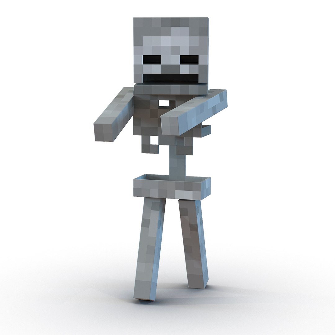 3d Model Minecraft Skeleton