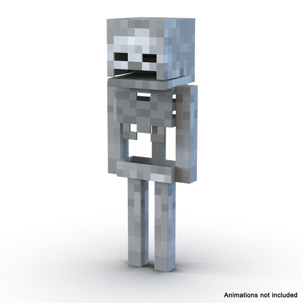 modelo 3d Esqueleto de minecraft - TurboSquid 1017803