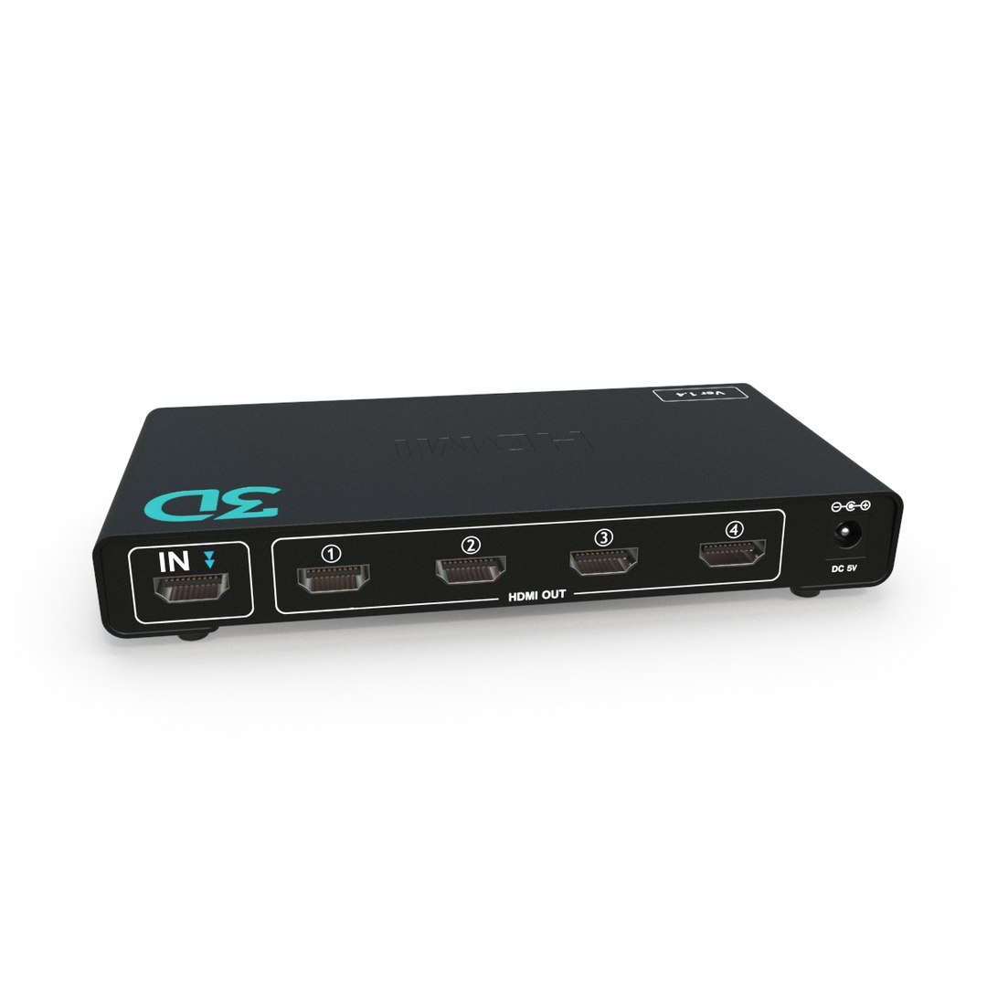 3D Hdmi Splitter Pbr - TurboSquid 1651493