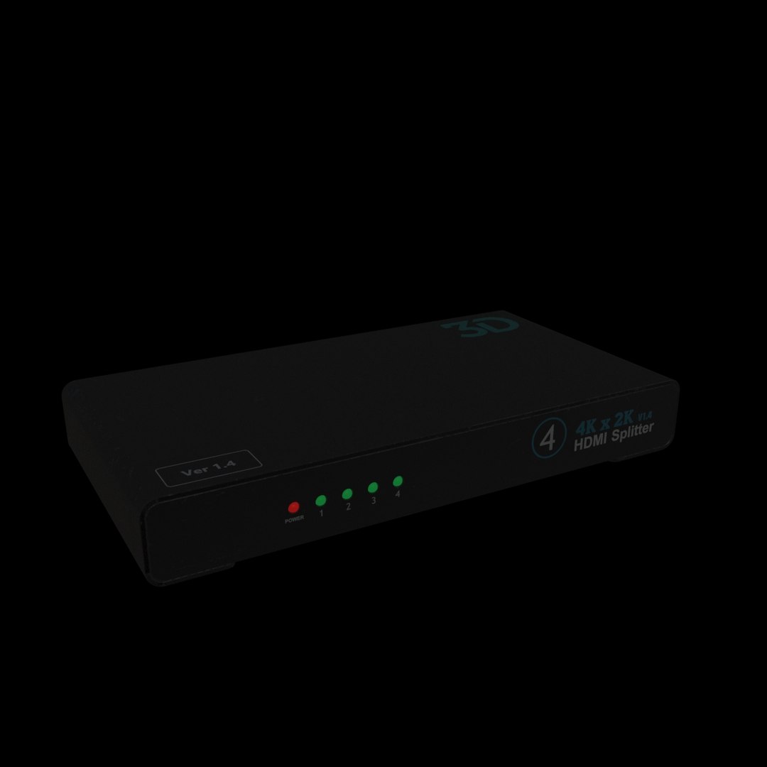 3D Hdmi Splitter Pbr - TurboSquid 1651493