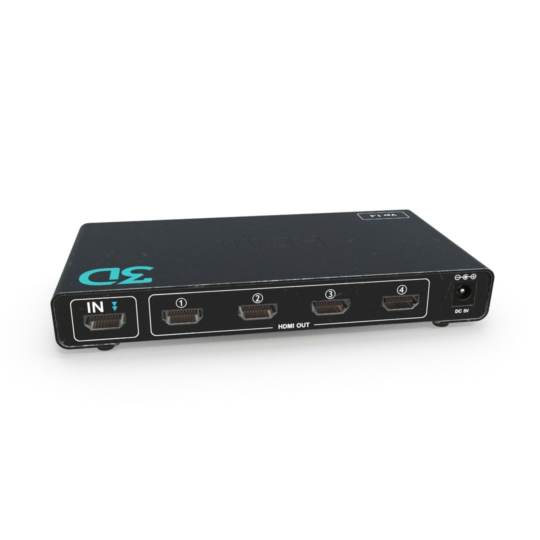 3D Hdmi Splitter Pbr - TurboSquid 1651493