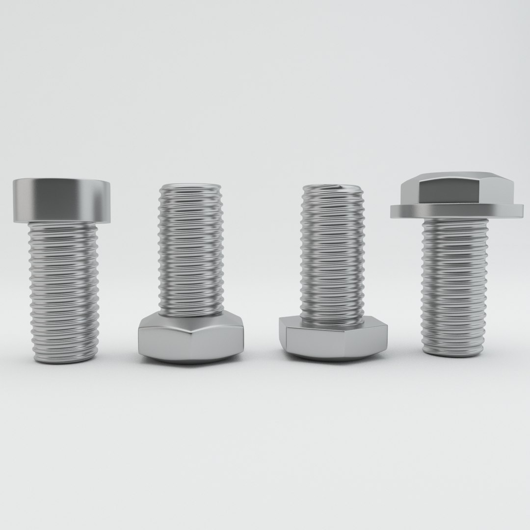 3d hexagonal bolt