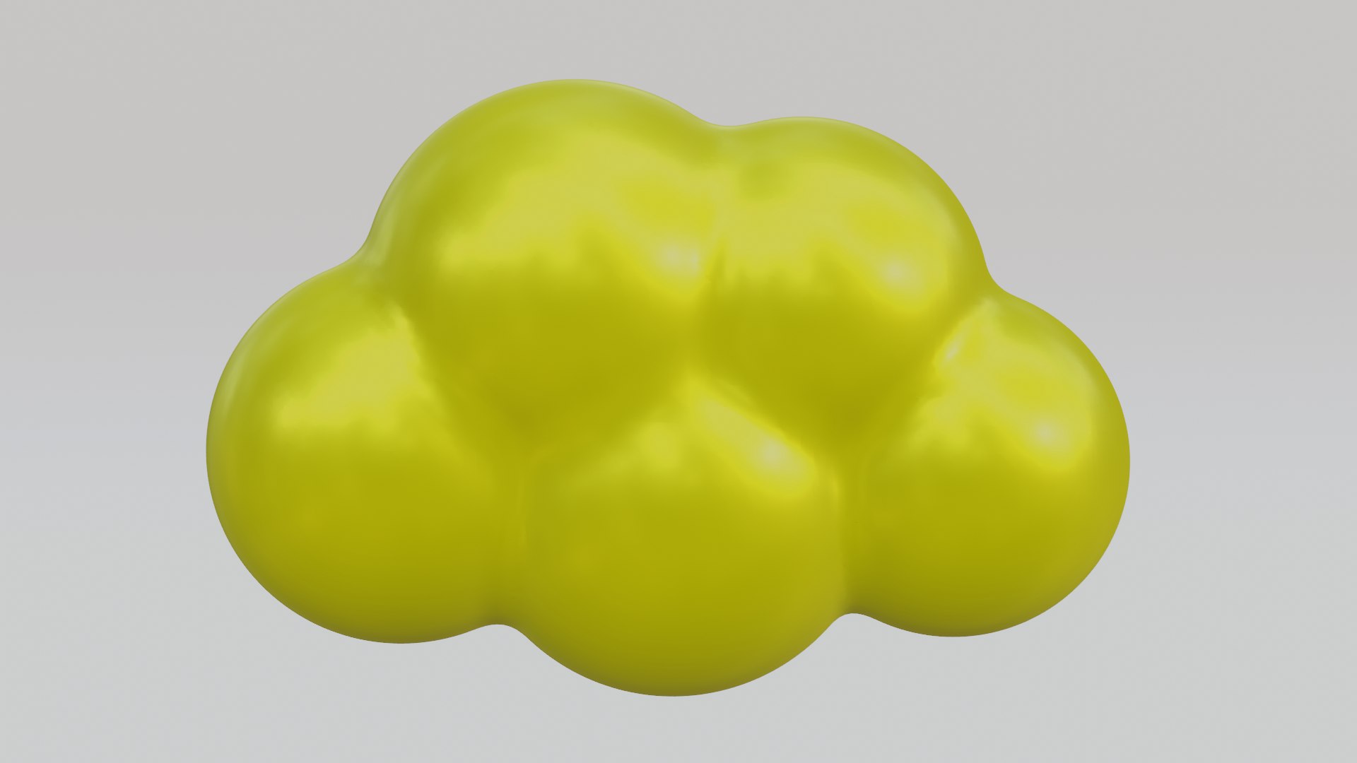 3D Yellow Cloud - TurboSquid 2082045