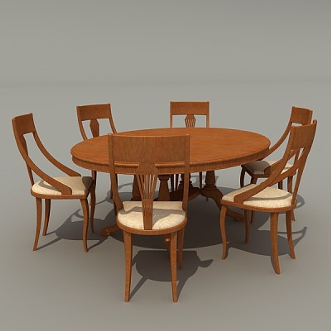 3d model tables chairs