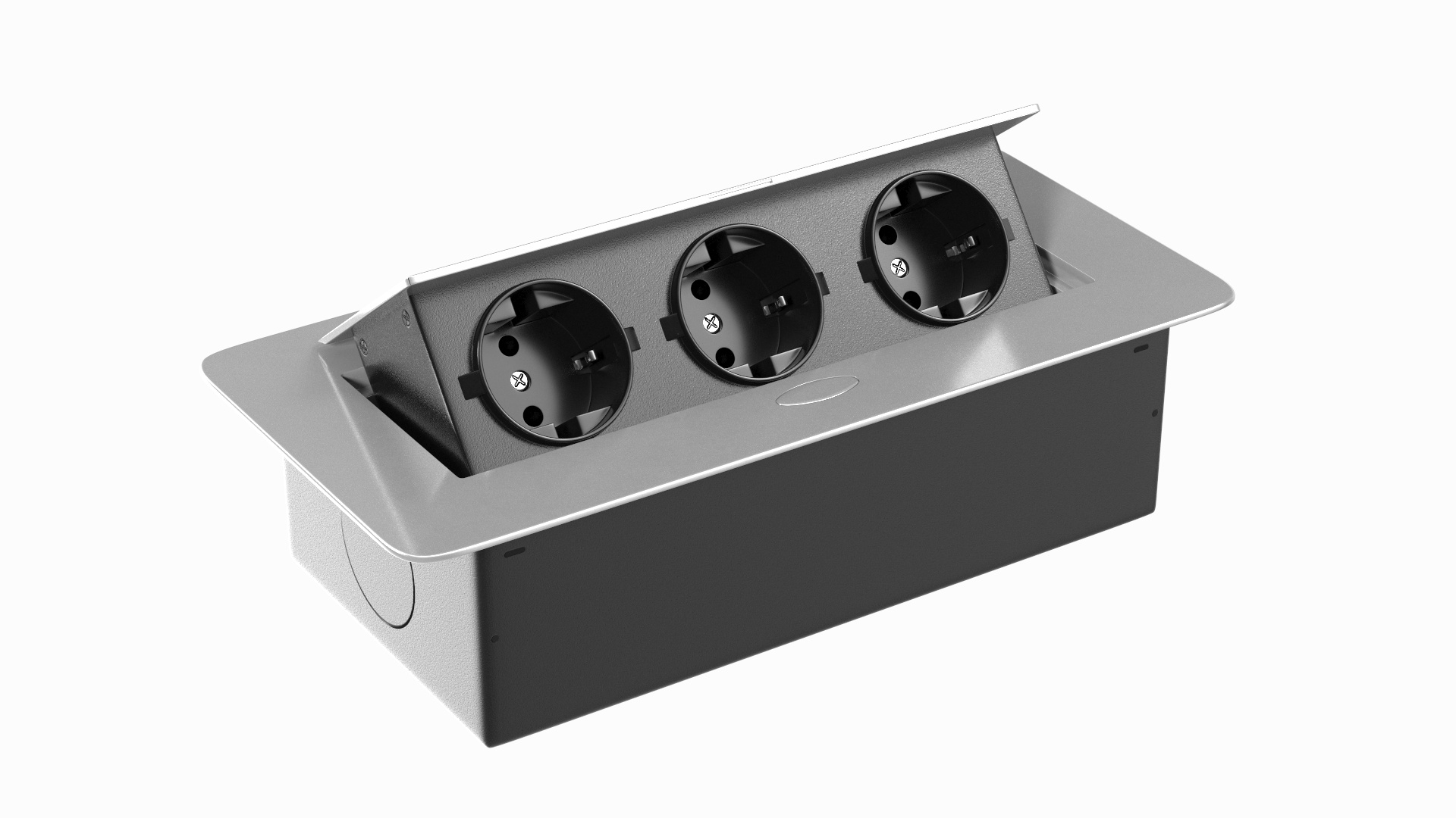 Black Triple Hidden Socket 3D Model - TurboSquid 2079646