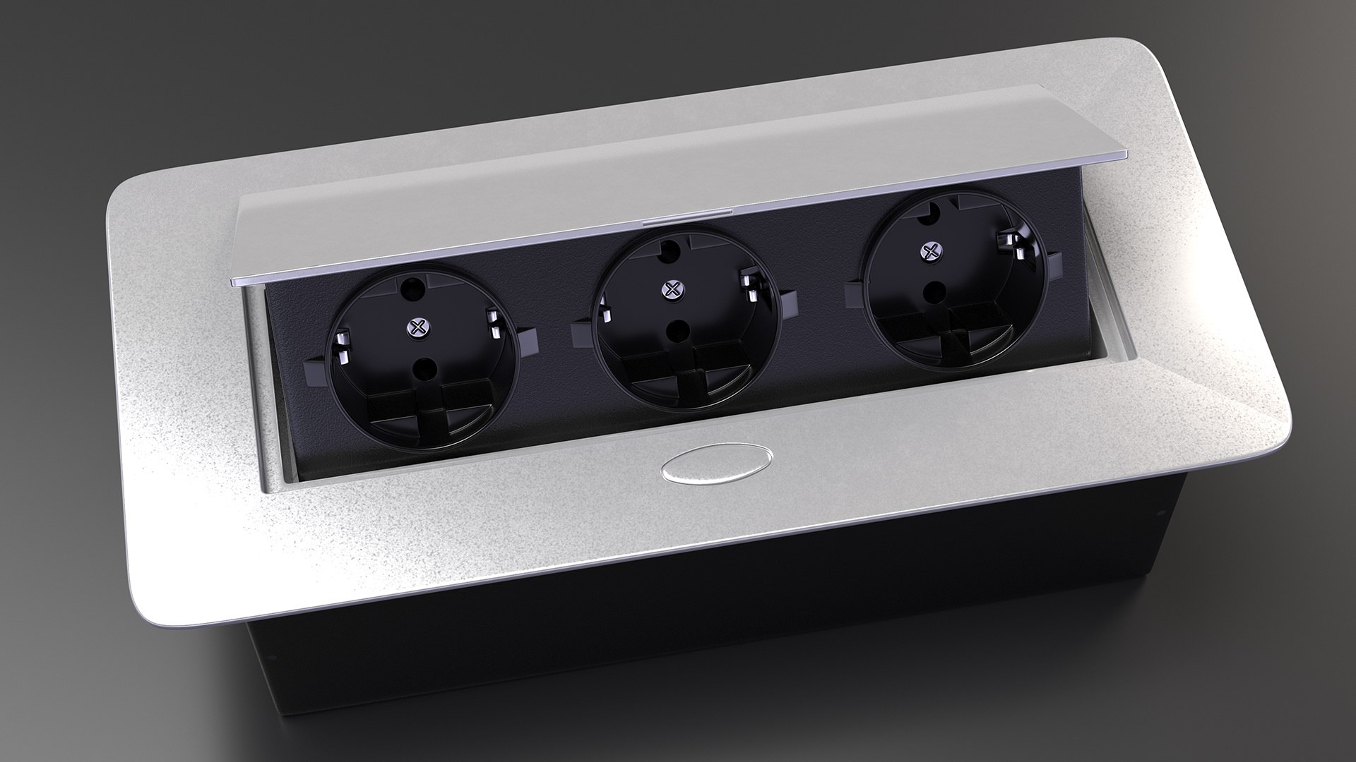 Black Triple Hidden Socket 3D Model - TurboSquid 2079646