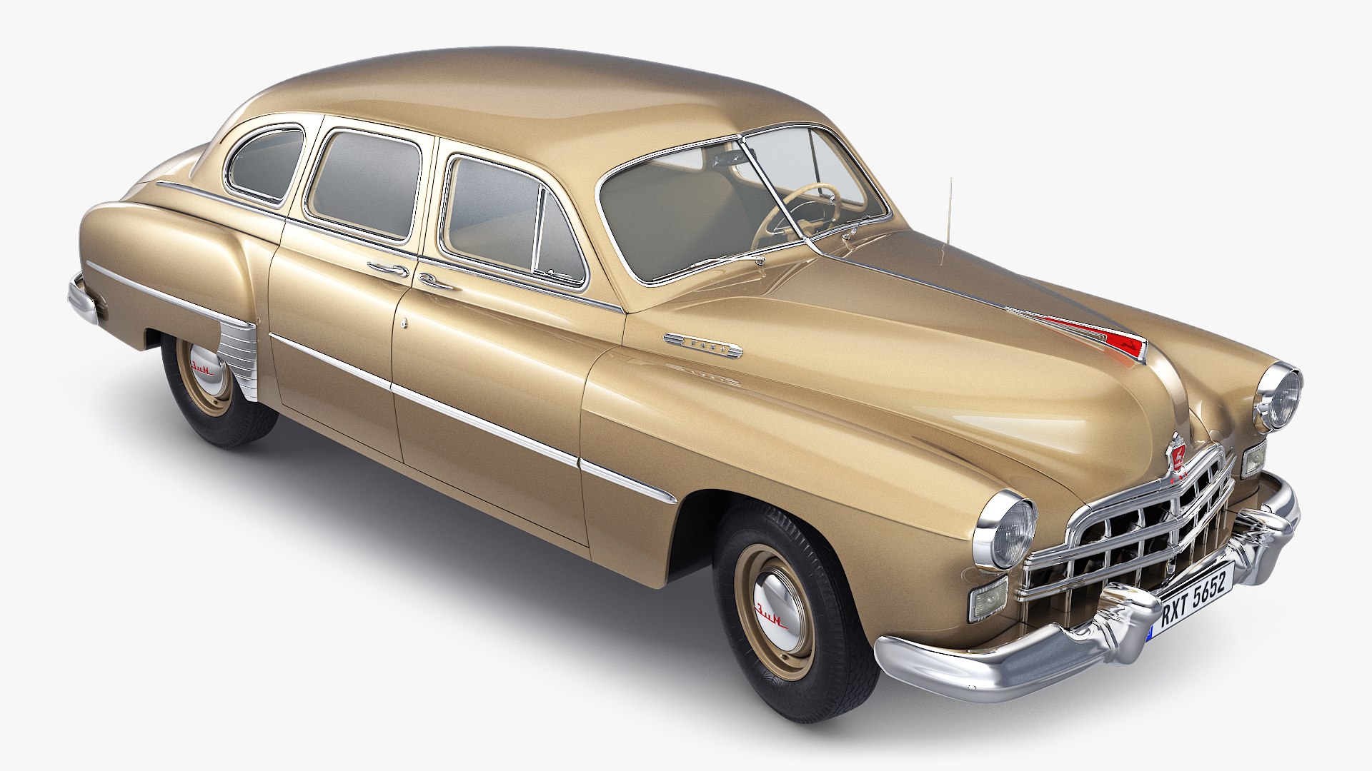 GAZ 12 ZIM 1949-1959 Simple Interior M 1 3D Model - TurboSquid 2162459