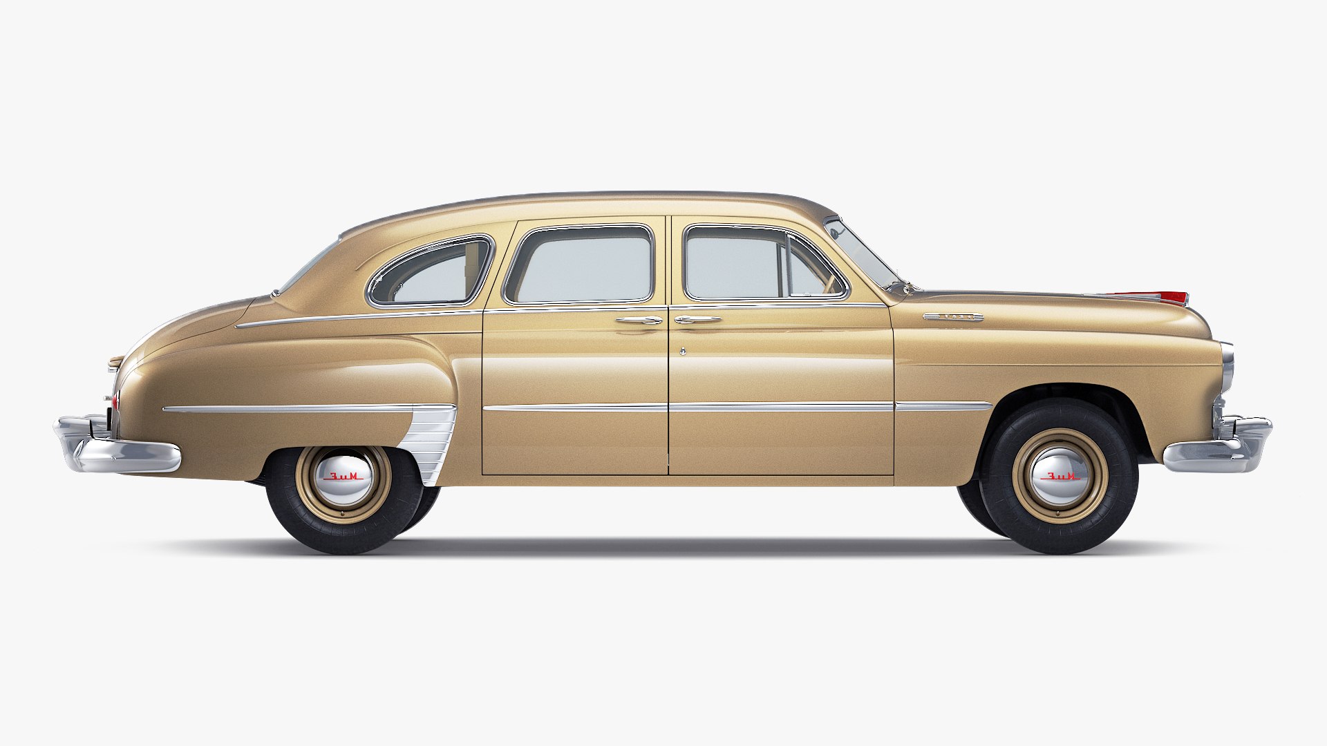 GAZ 12 ZIM 1949-1959 Simple Interior M 1 3D Model - TurboSquid 2162459