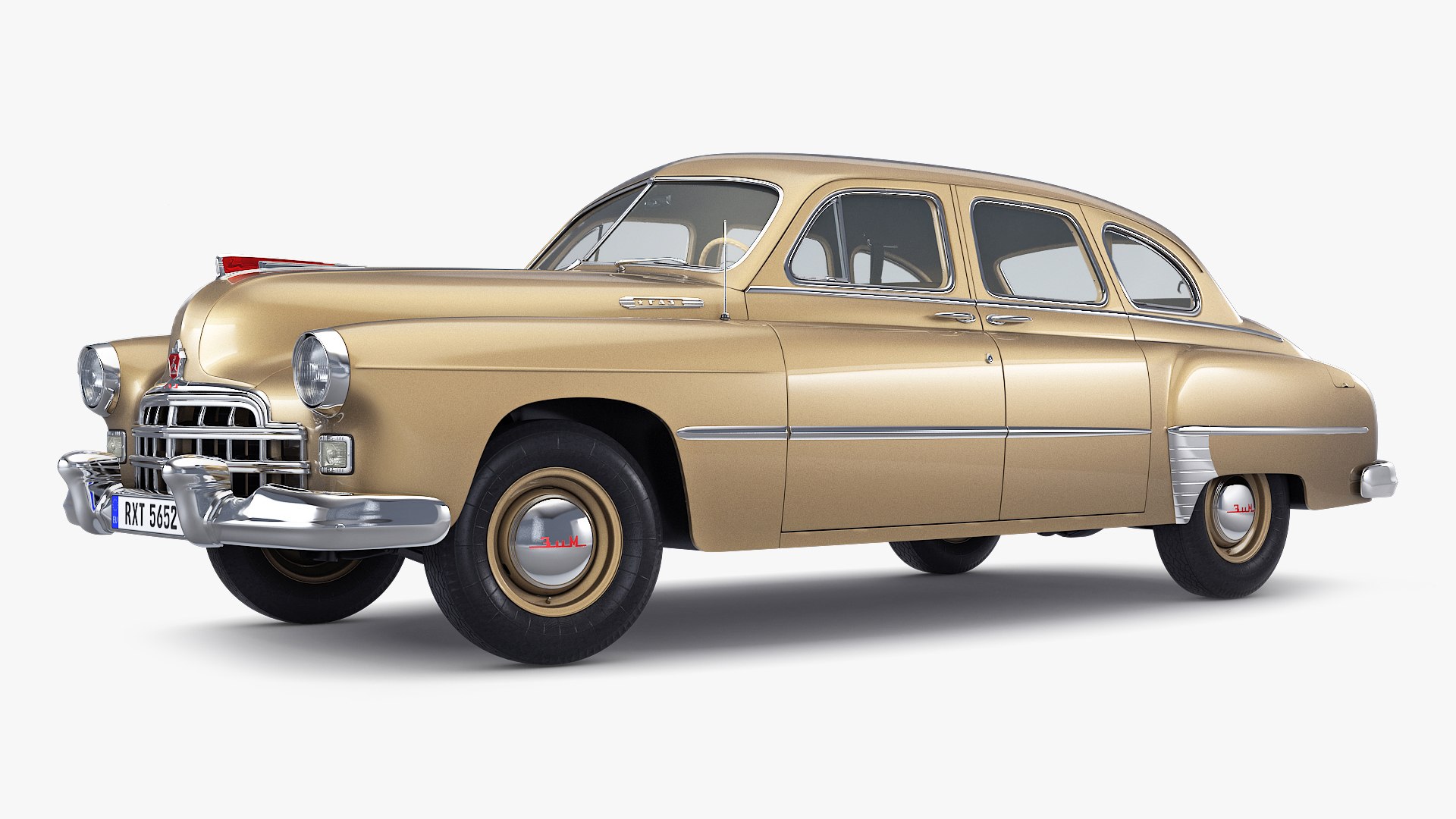 GAZ 12 ZIM 1949-1959 Simple Interior M 1 3D Model - TurboSquid 2162459