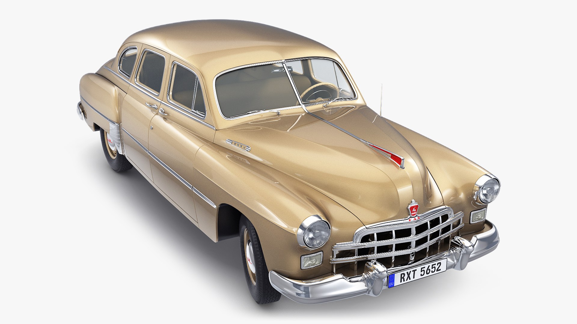 GAZ 12 ZIM 1949-1959 Simple Interior M 1 3D Model - TurboSquid 2162459