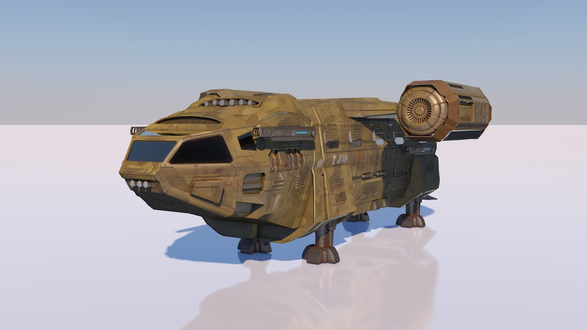 3D Model Space Cargo Ship - TurboSquid 1288428
