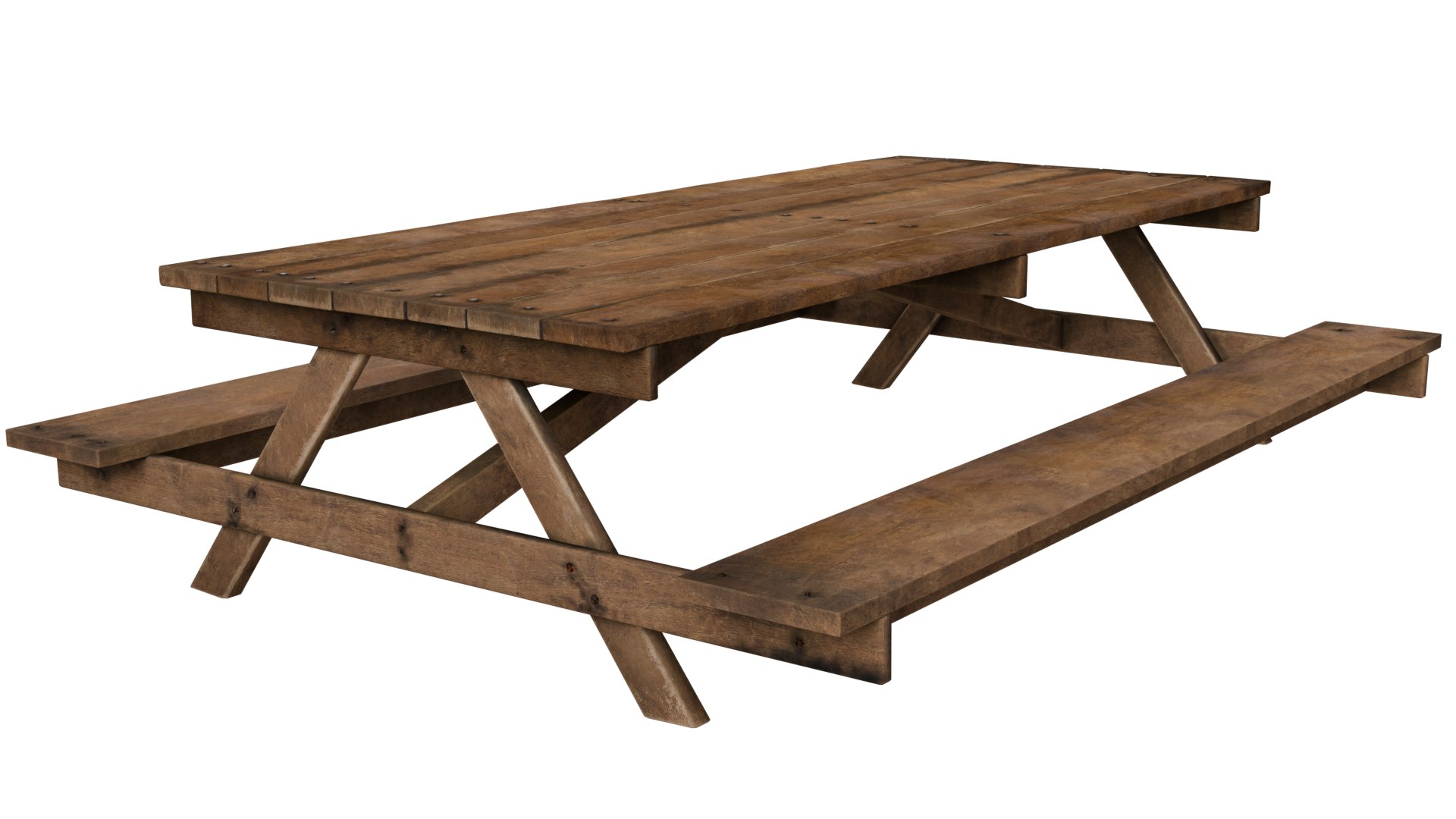 3D Picnic Table Model - TurboSquid 2236142
