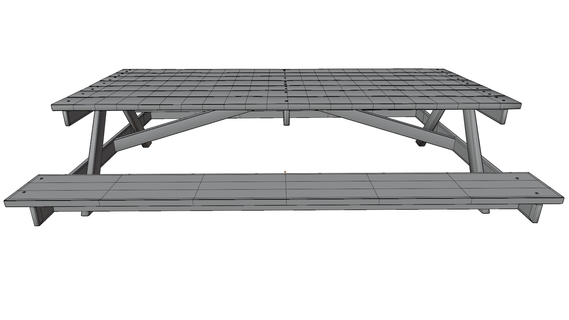 3D Picnic Table Model - TurboSquid 2236142