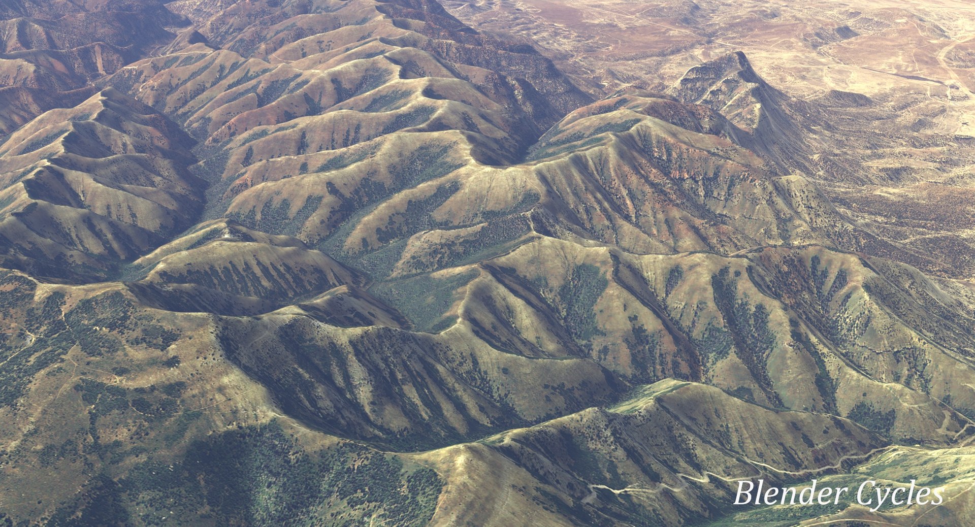 3d max large scale utah terrain