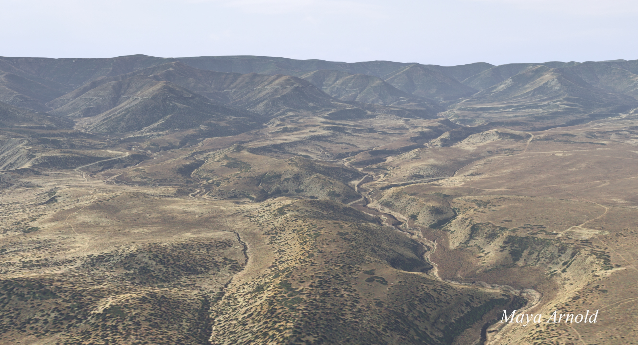 3d max large scale utah terrain