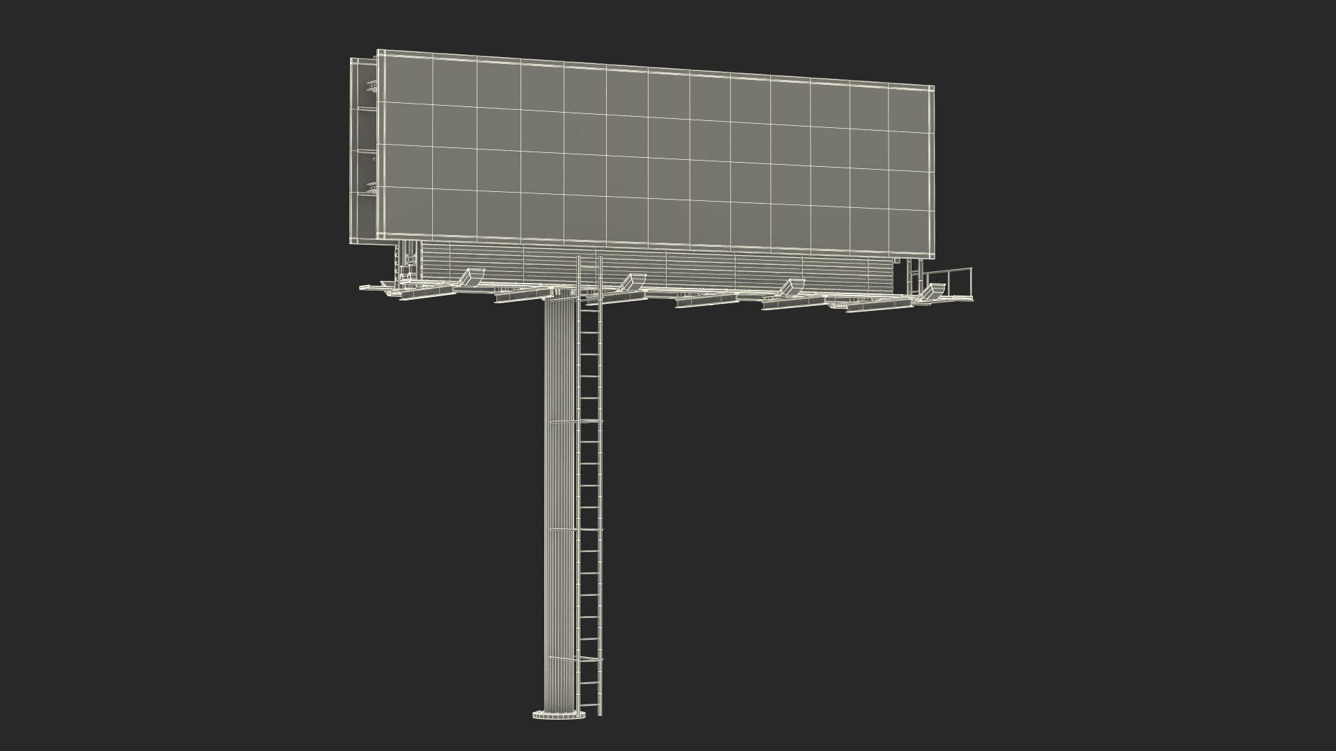 Outdoor Advertising Billboard Structure Model - TurboSquid 2247059