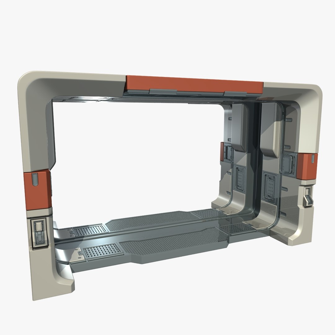 3d Model Of Science Fiction Door