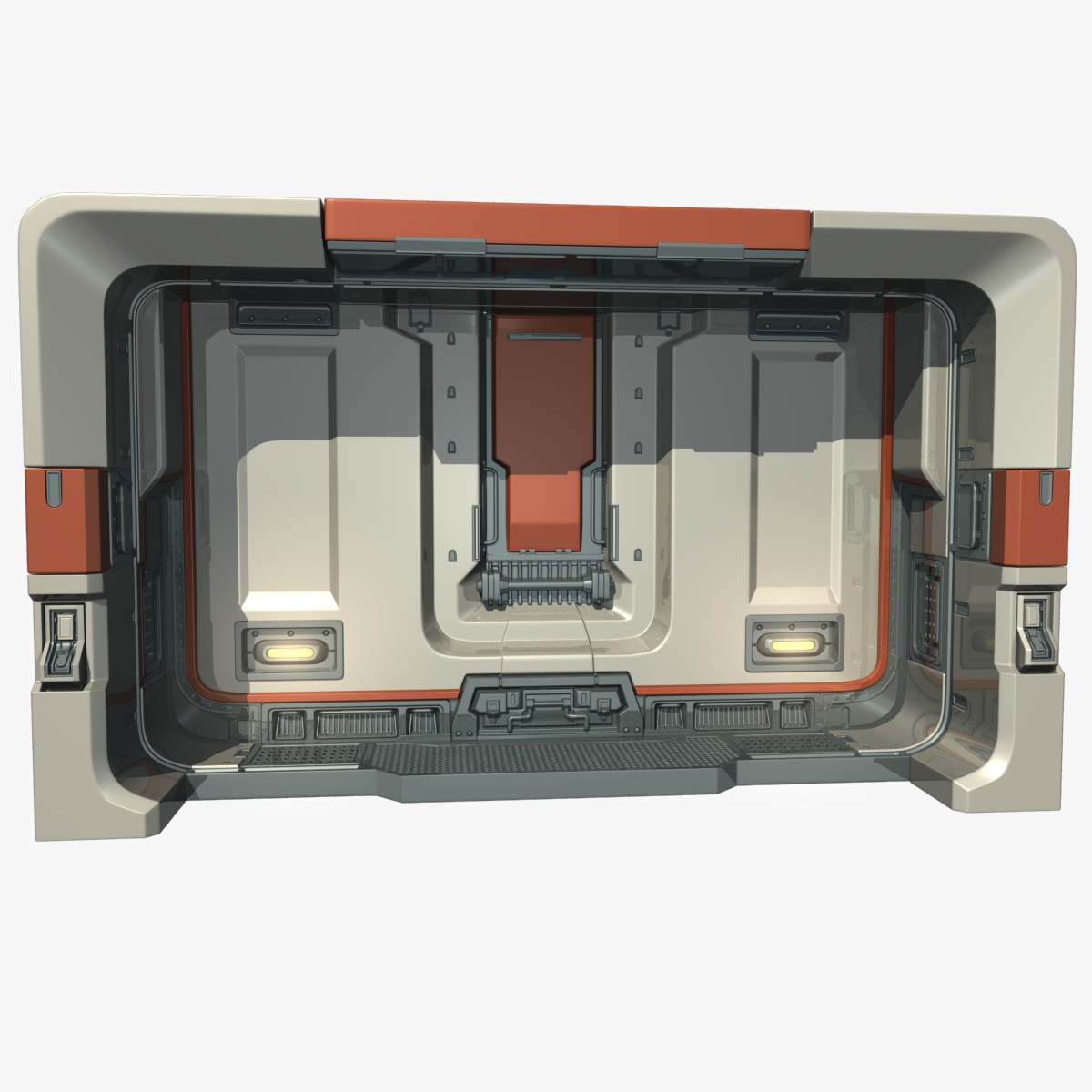 3d model of science fiction door