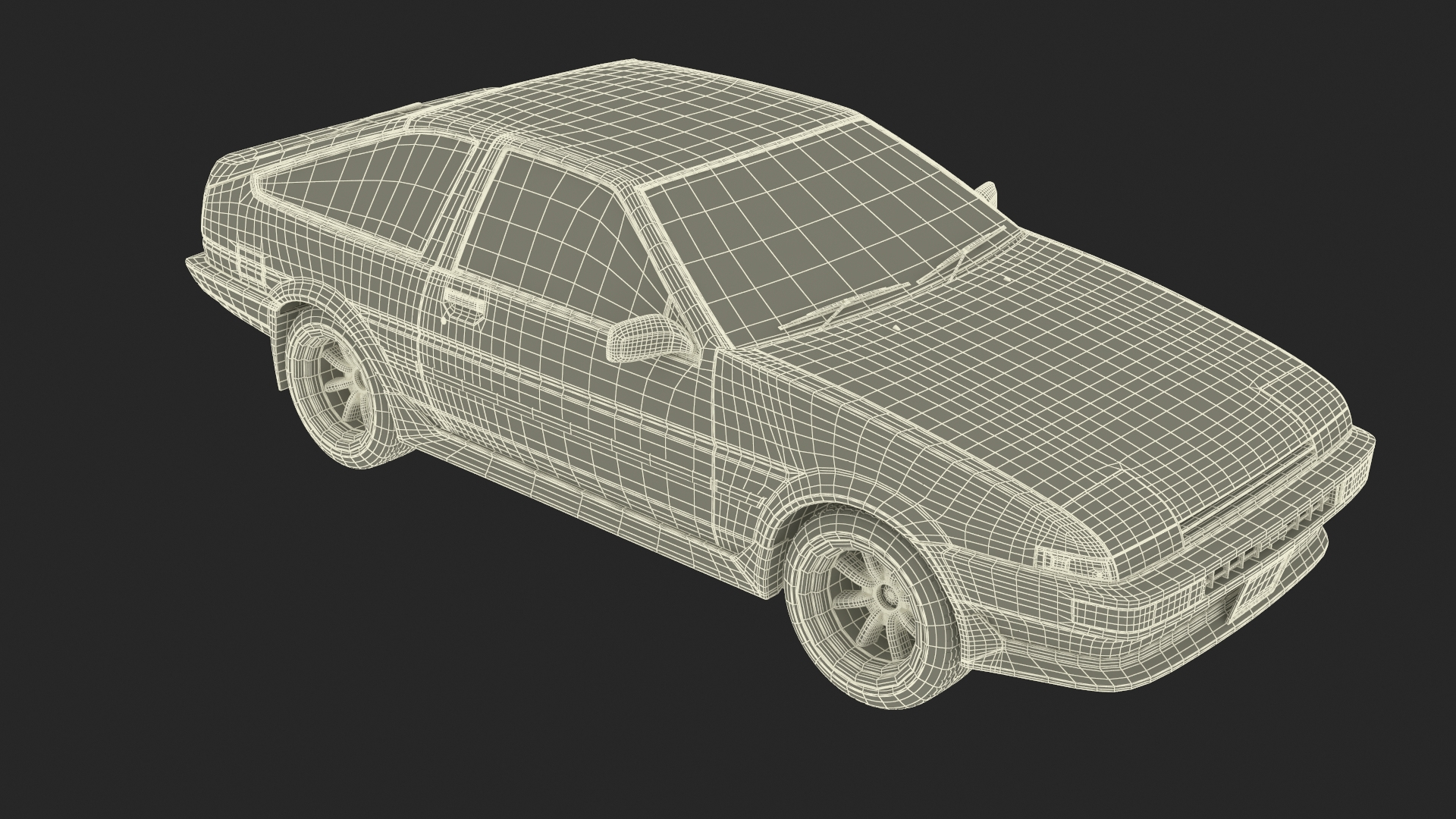3D Toyota Sprinter Trueno AE86 Red - TurboSquid 2413721