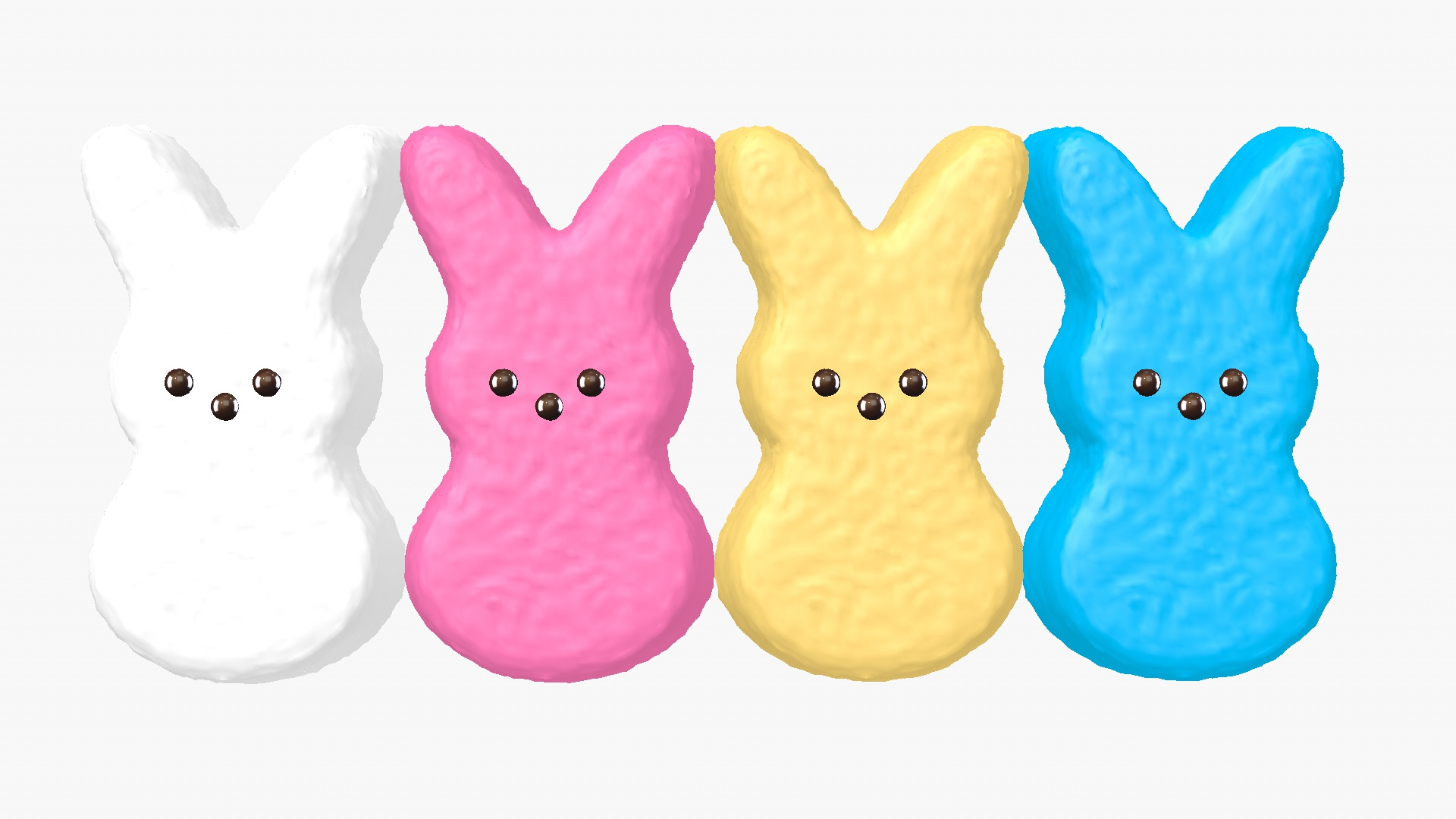 3D Model Easter Candy Bunnies - TurboSquid 2377774