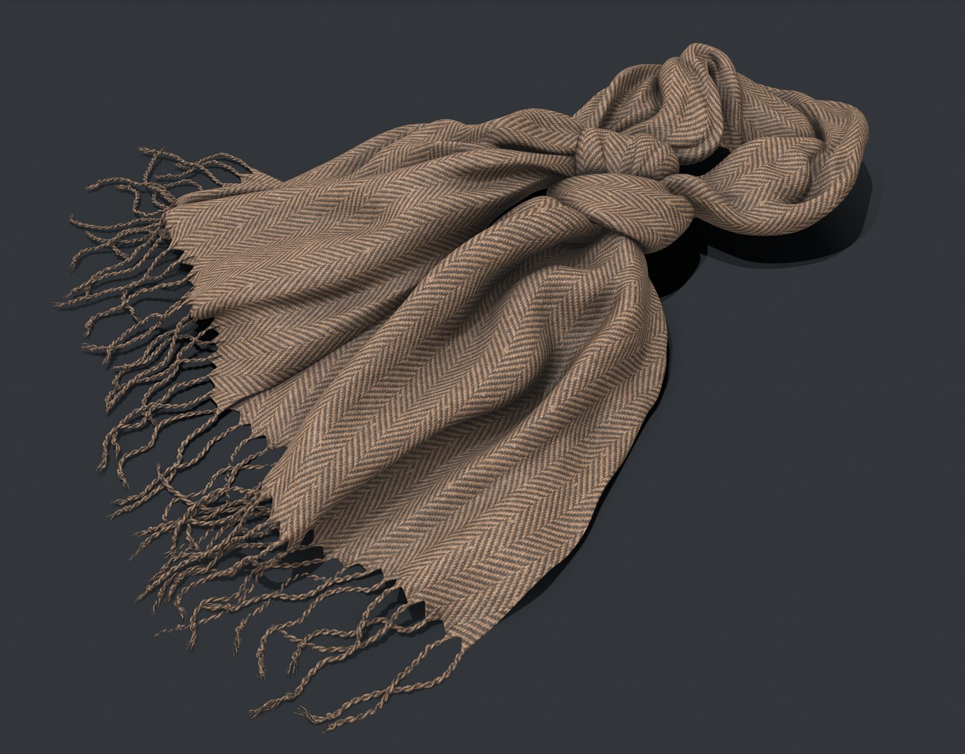 3D Tweed Scarf Fringes Model - TurboSquid 1648417
