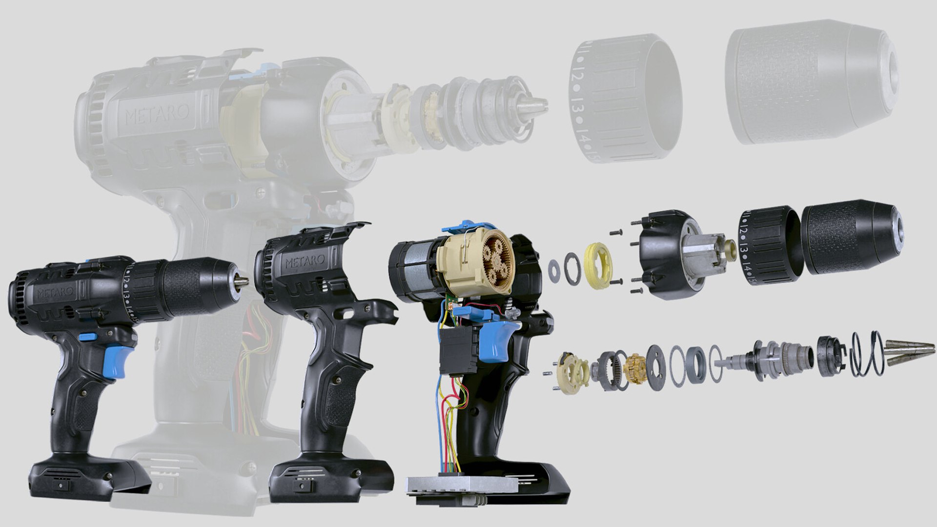 3D Drill Animated With All Parts Model - TurboSquid 2241705