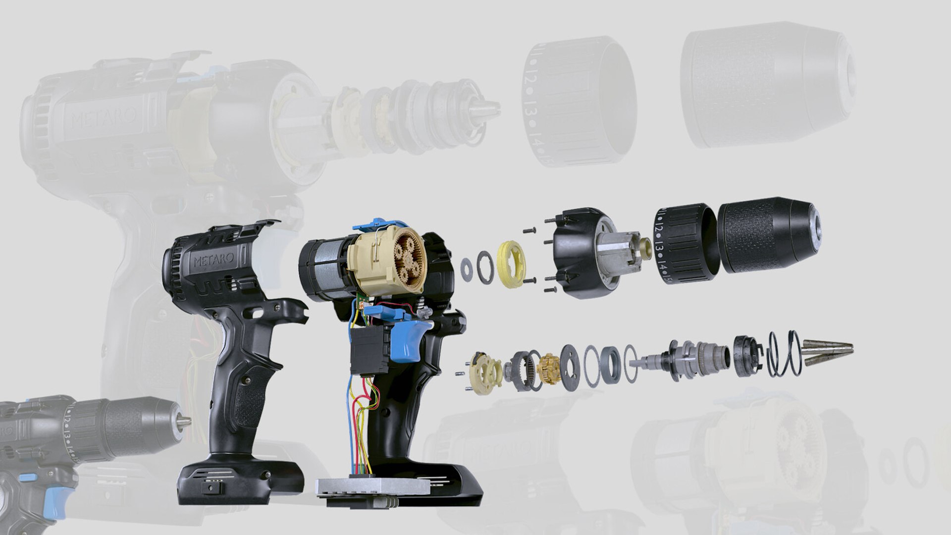 3D Drill Animated With All Parts Model - TurboSquid 2241705