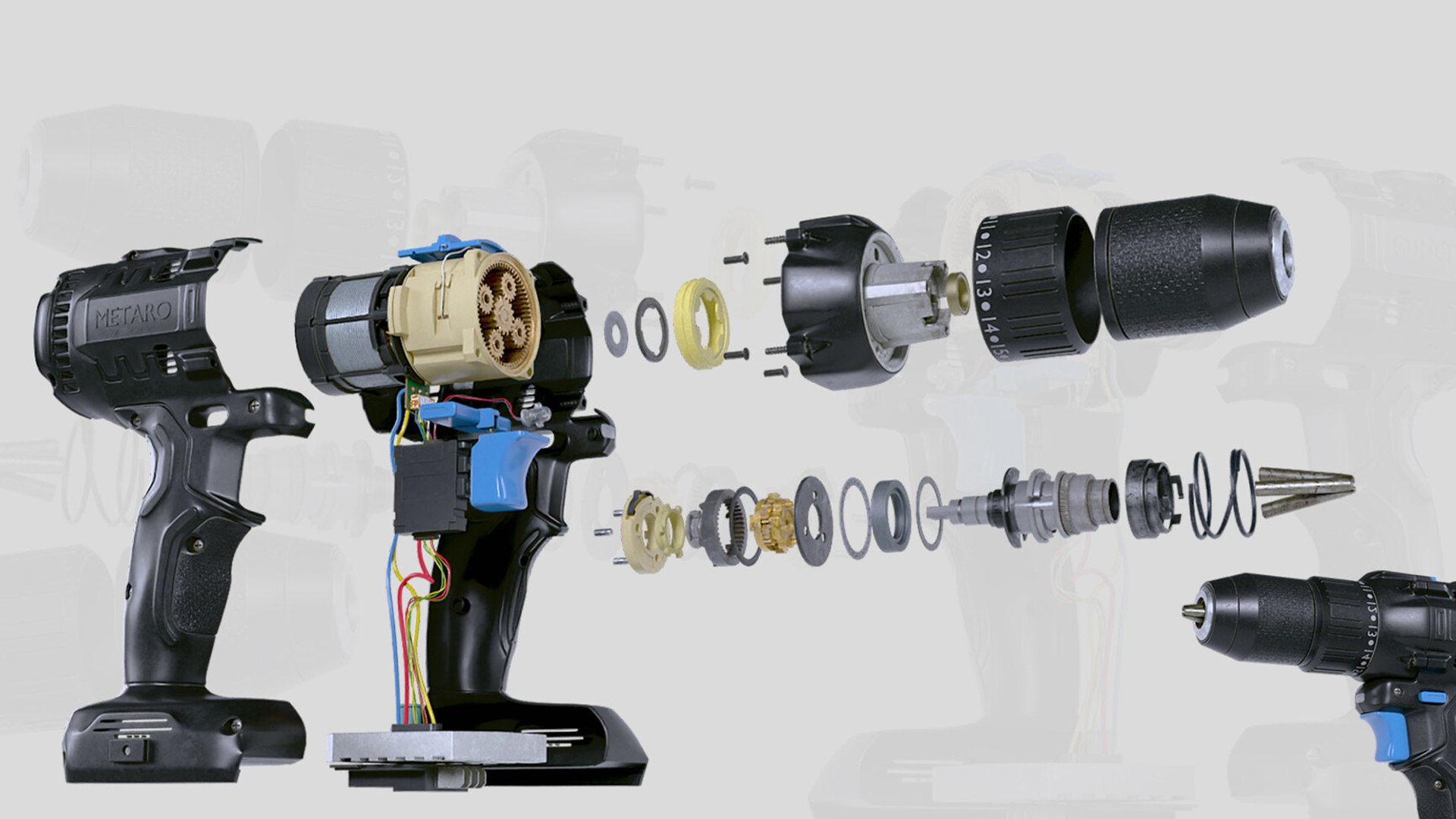 3D Drill Animated With All Parts Model - TurboSquid 2241705