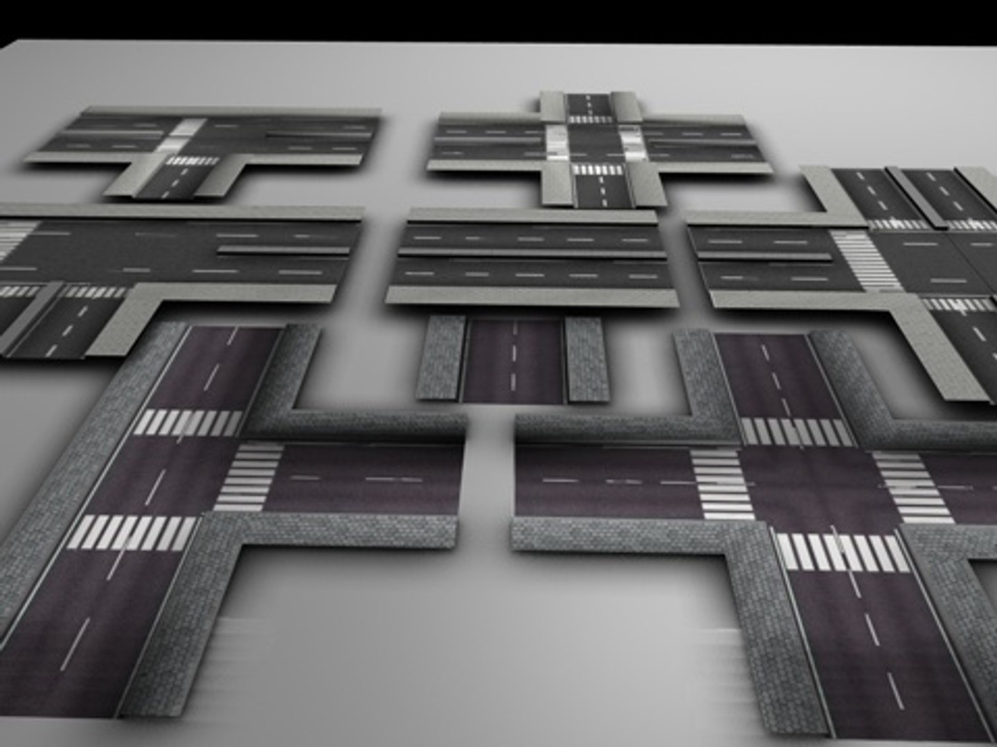 road segment 3d model