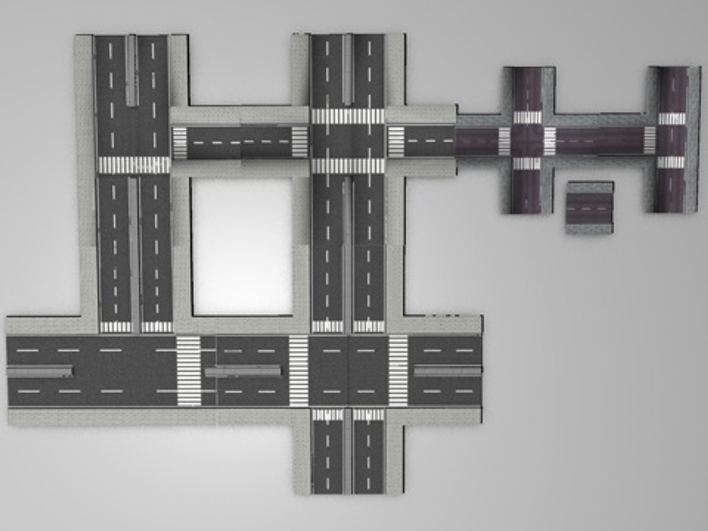 road segment 3d model