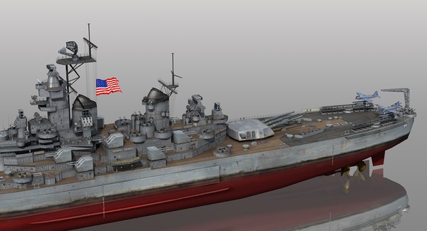 3D model uss wisconsin bb-64 1942-1945 - TurboSquid 1324357