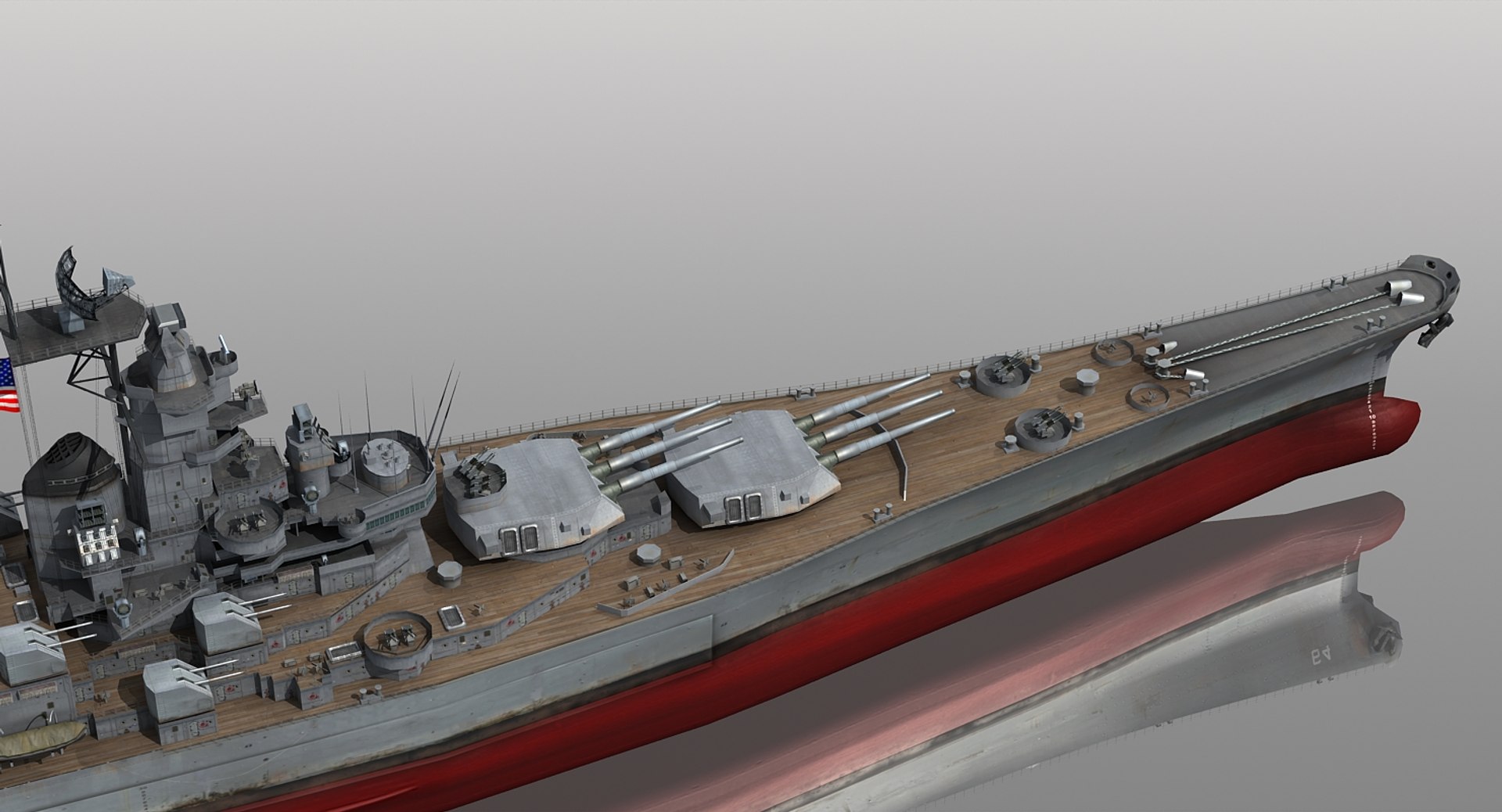 3D model uss wisconsin bb-64 1942-1945 - TurboSquid 1324357