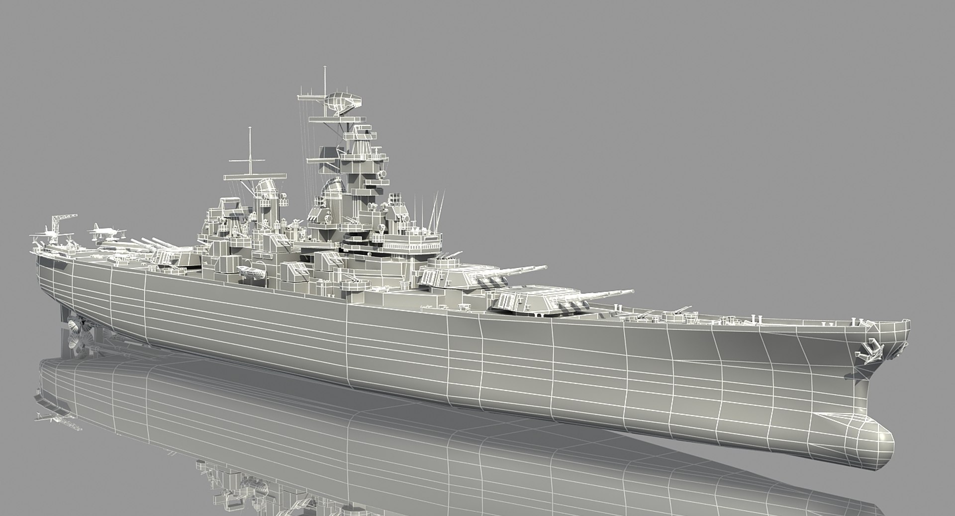3D Model Uss Wisconsin Bb-64 1942-1945 - TurboSquid 1324357