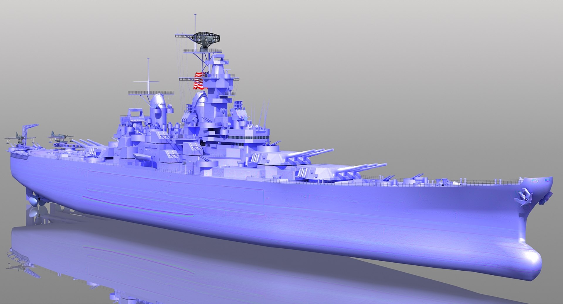 3D Model Uss Wisconsin Bb-64 1942-1945 - TurboSquid 1324357