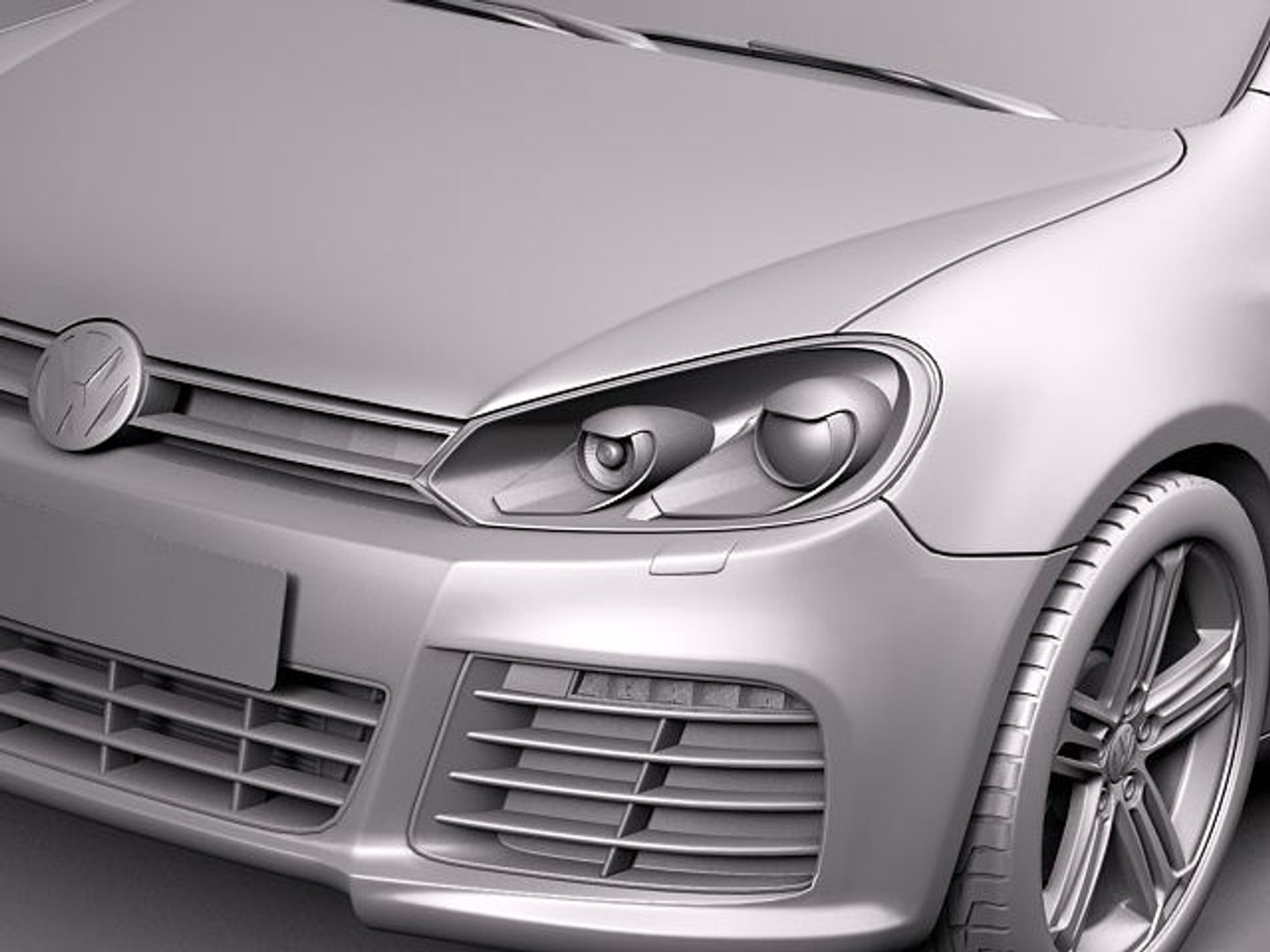 3d Model Volkswagen Golf 2012 R