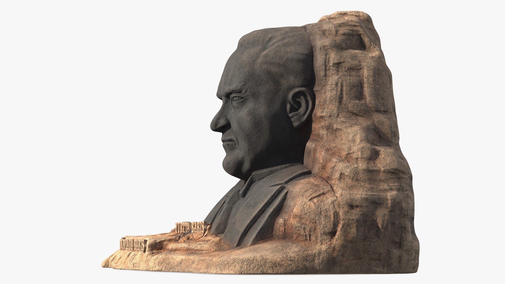 3D Ataturk Mask Monument Model - TurboSquid 2148608