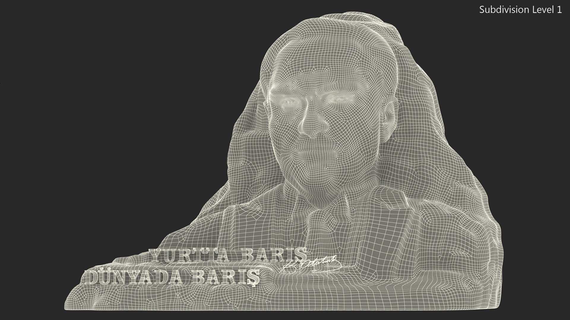 3D Ataturk Mask Monument Model - TurboSquid 2148608